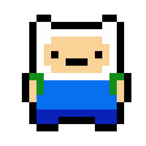 Como Desenhar o Finn Em Pixel Art - Aprendartes