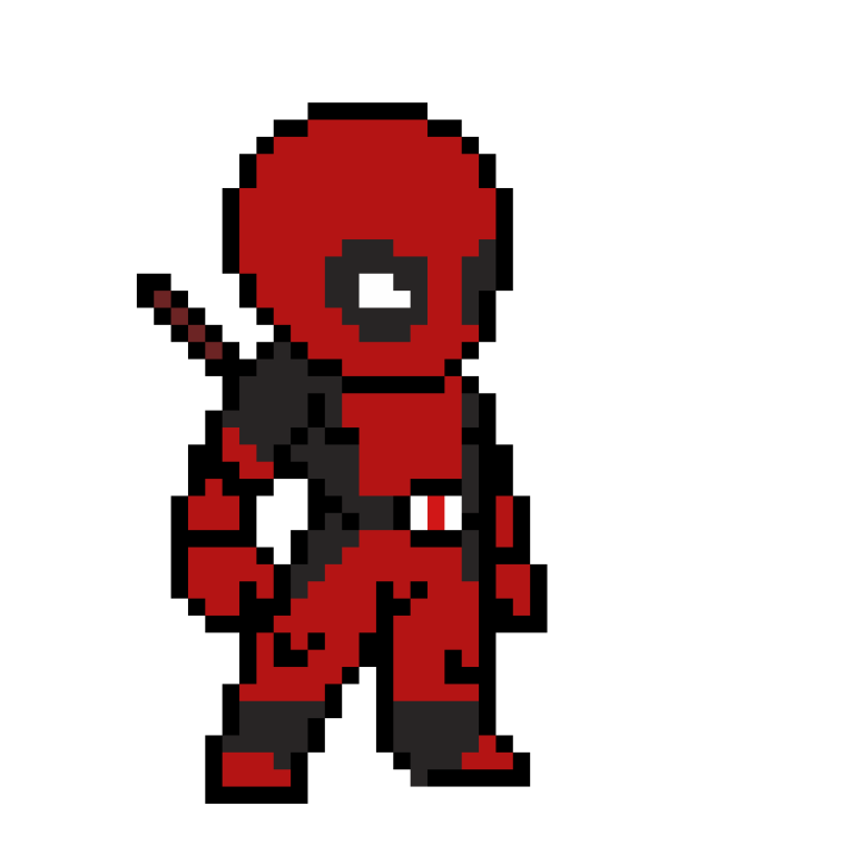 Como Desenhar O Deadpool Em Pixel Art - Parte 4 - Aprendartes